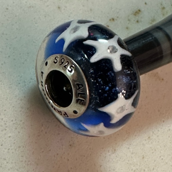 Pandora | Jewelry | Gorgeous Pandora Murano Midnight Blue Starry Nights ...